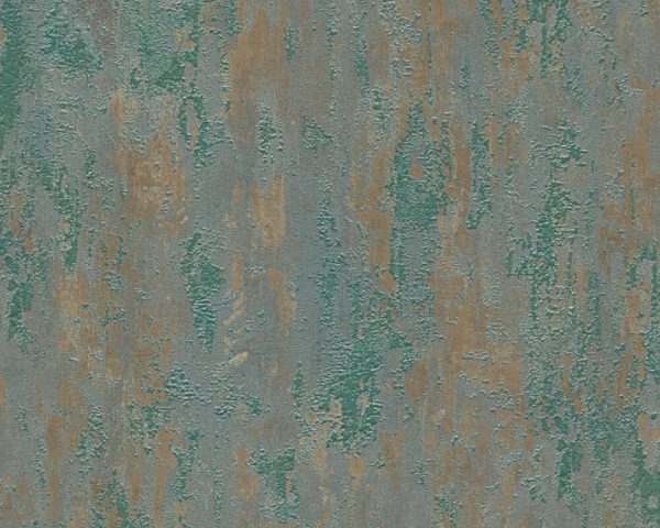 A.S. Création Wallpaper «Brown, Green, Metallic, Silver» 326512