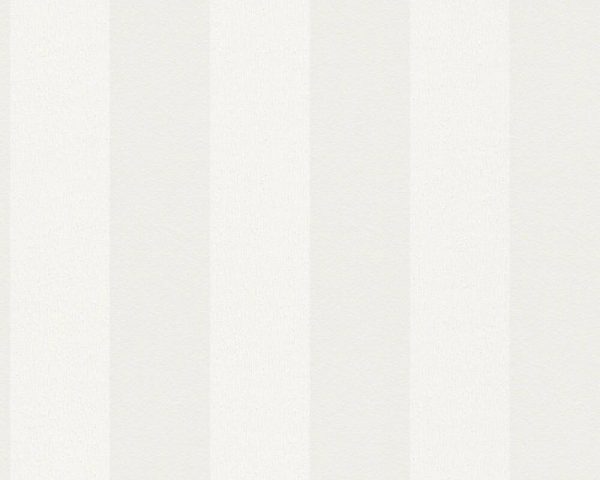 A.S. Création Wallpaper «Stripes, Cream, White» 381011