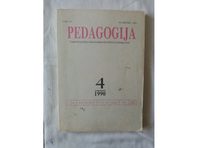 Pedagogija - broj 4 / 1990.