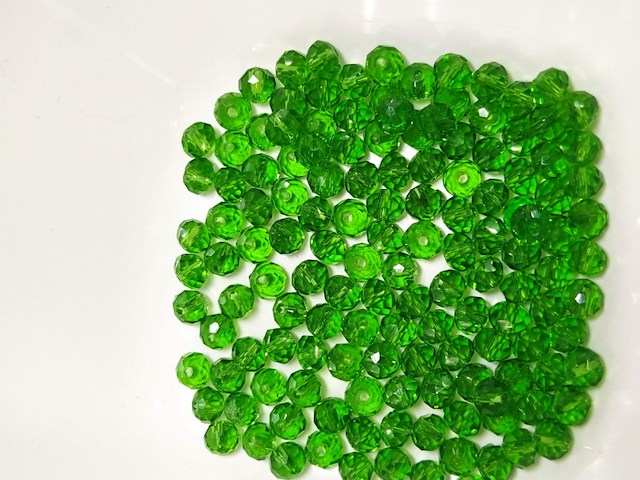 (A093) Kristal Rondel Zelena 130kom