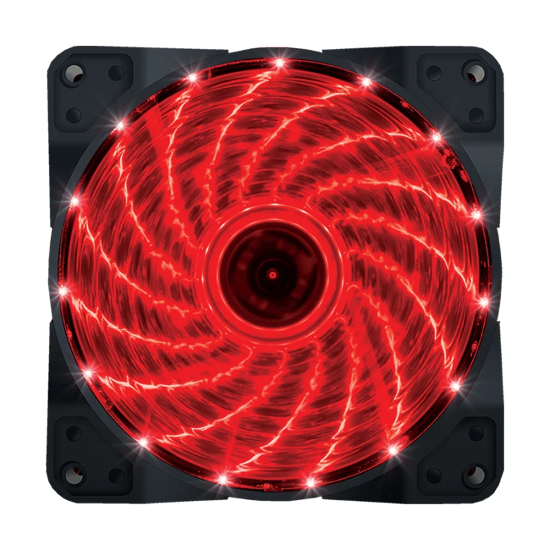 Zeus Red led light ventilator 120x120mm