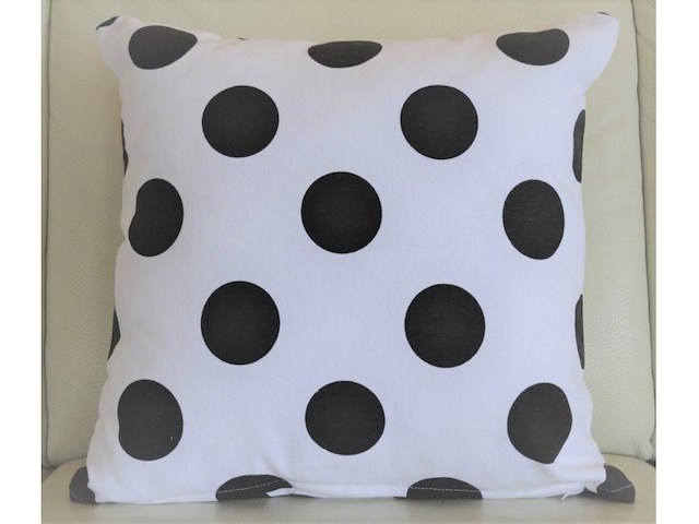 Jastuk Polka black 40x40