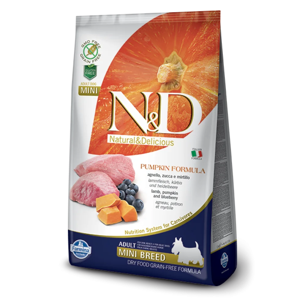 N&D Bundeva hrana za pse - Jagnjetina i borovnica (Adult, Mini) 2.5kg