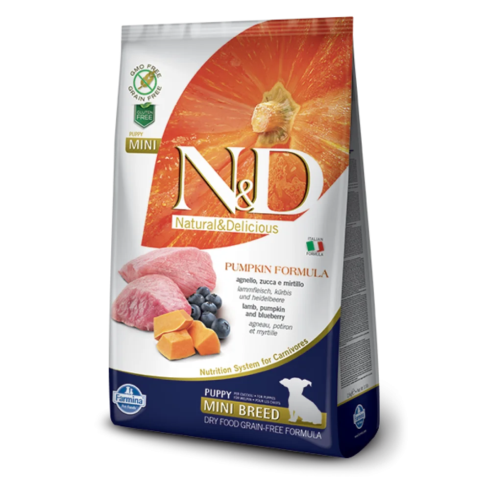 N&D Bundeva hrana za štence - Jagnjetina i borovnica (Puppy, Mini) 2.5kg