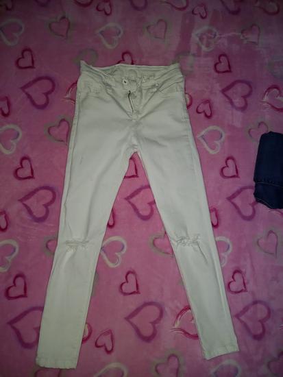 Bele zenske pantalone S