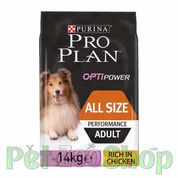 PRO PLAN Dog All sizes Adult Performance, Piletina 14 kg