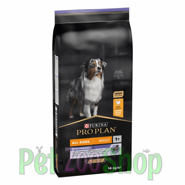 PRO PLAN Dog All sizes Adult Performance, Piletina 14 kg