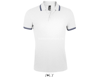 Polo majica za muškarce veličina 3XL Sols Pasadena White/Navy 00577