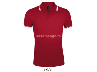 Polo majica za muškarce veličina XL Sols Pasadena Red/White 00577