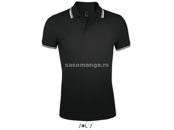 Polo majica za muškarce veličina M Sols Pasadena Black/White 00577