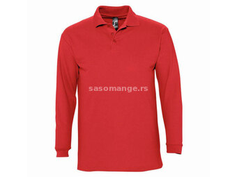 Majica sa dugim rukavima i kragnom muška Sols Winter II Red XXL 11353