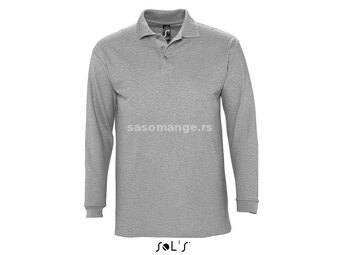 Sols Muška polo majica dug rukav Winter II Grey Melange veličina M 11353