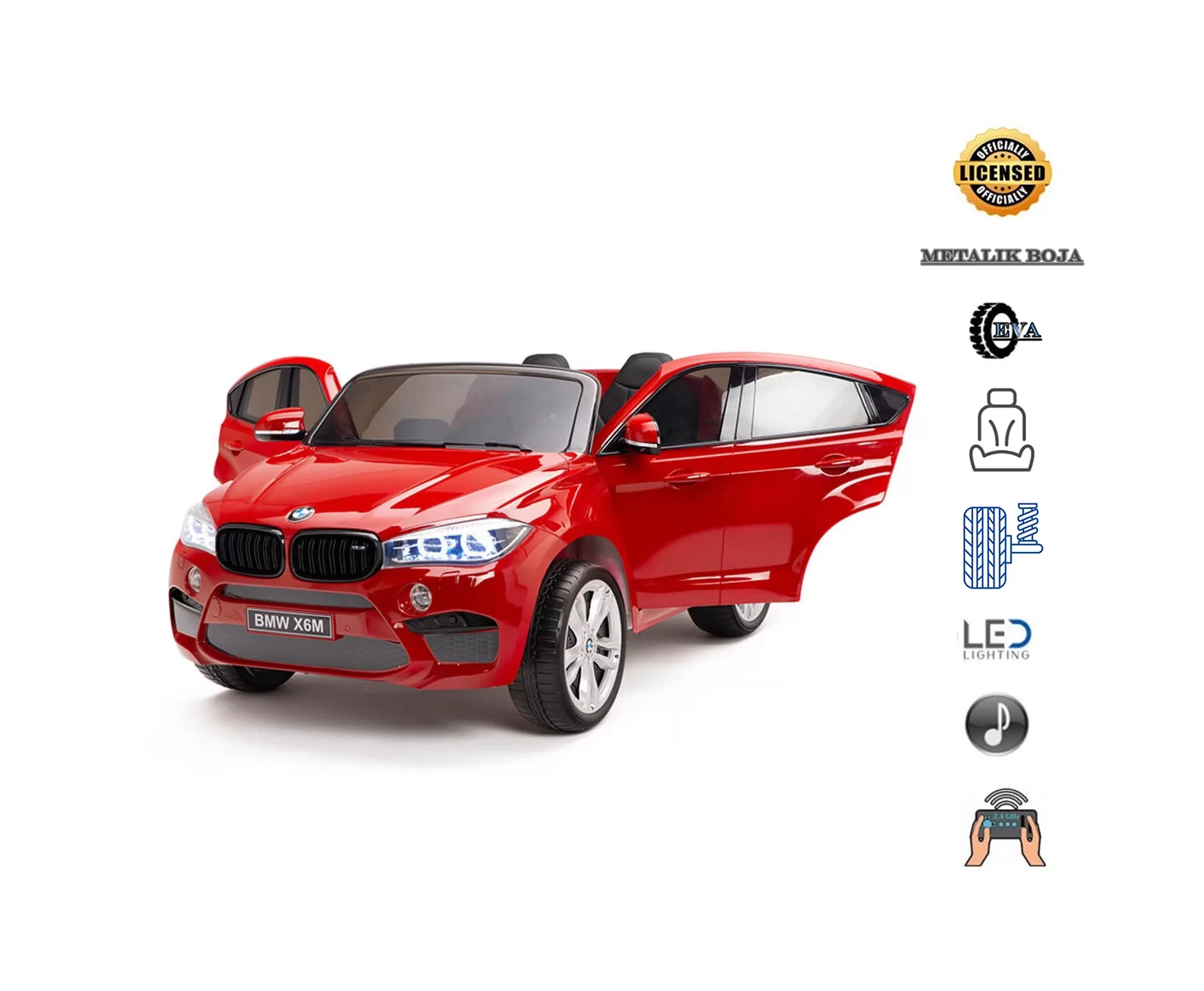 Automobil dečiji 229 metalik crveni BMW X6
Automobil dečiji 229 metalik crveni BMW X6