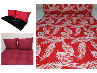 Jastuci za garniture od paleta - 160 x 50 x 50 cm - Flora Red