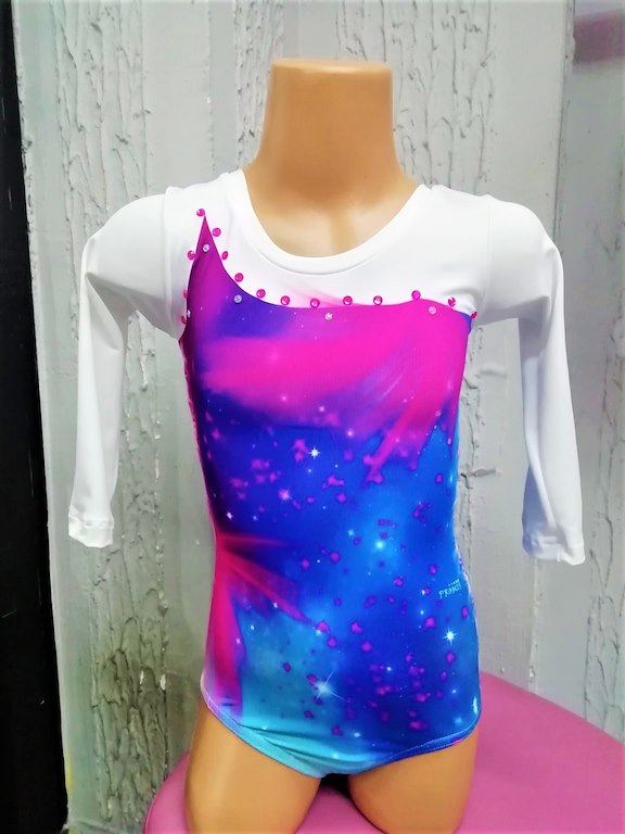 15002 Triko dres za gimnastiku fizicko ples plavi