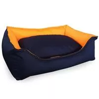 Pet Line Krevet za pse 2u1 Square Navy Orange veličina M