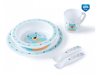 CANPOL Bebi set za hranjenje 4/401 BEAR tirkiz