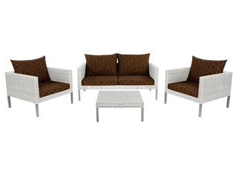 Lounge Set Oregano Vanila White - 2 Fotelje + Dvosed + Sto + Jastuci