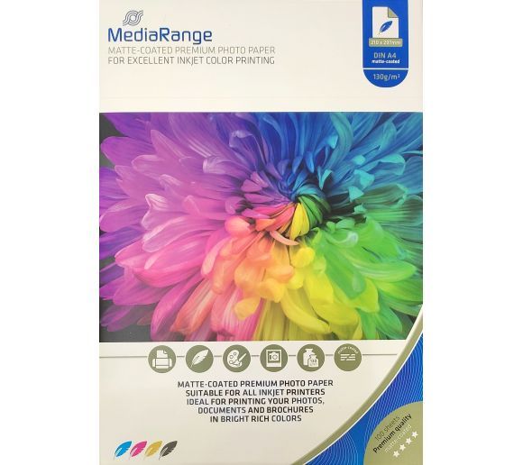 MEDIARANGE - 130GR MATT A4 GERMANY FOTO-PAPIR INKJET MRINK101