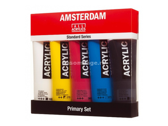 TALENS Amsterdam All Acrylics Standard Series - Primary Set - Akrilne boje 5x120ml 680902