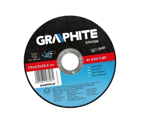 GRAPHITE rezna ploča za metal 115×2.5x22mm 57H706