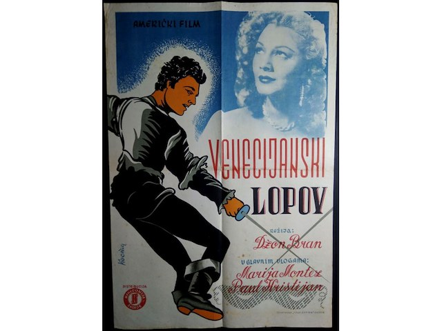 VENECIJANSKI LOPOV (1957) Kosta FILMSKI PLAKAT