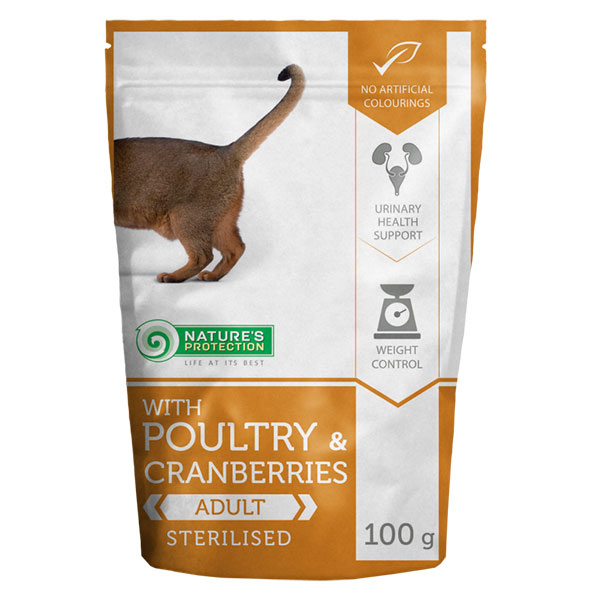 Nature’s Protection Sterilized Poultry&Cranberries – 100g