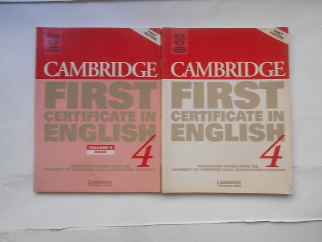 Cambridge  First Certificate in english 4,  2 knjige