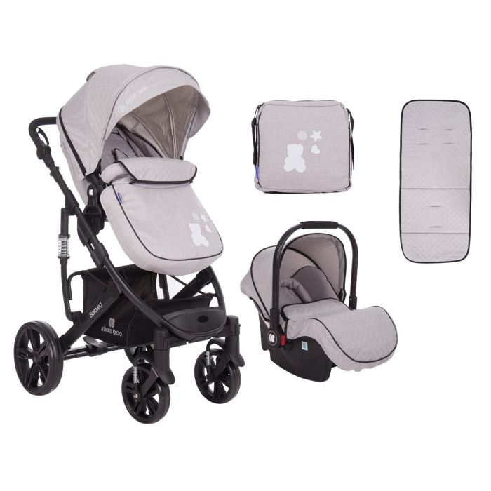 Kikka Boo Kolica BELOVED light grey set 2in1 sa autosedištem