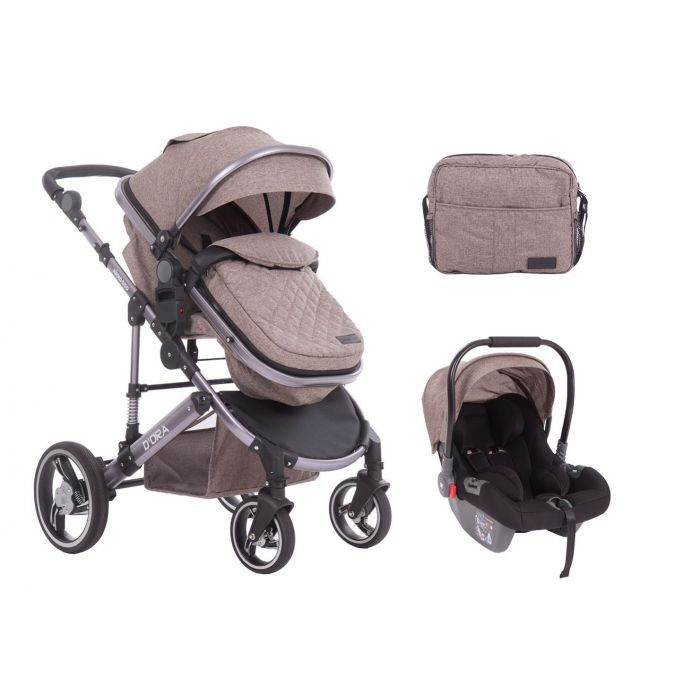 Kikka Boo Kolica D`ORA beige set 2in1 sa autosedištem