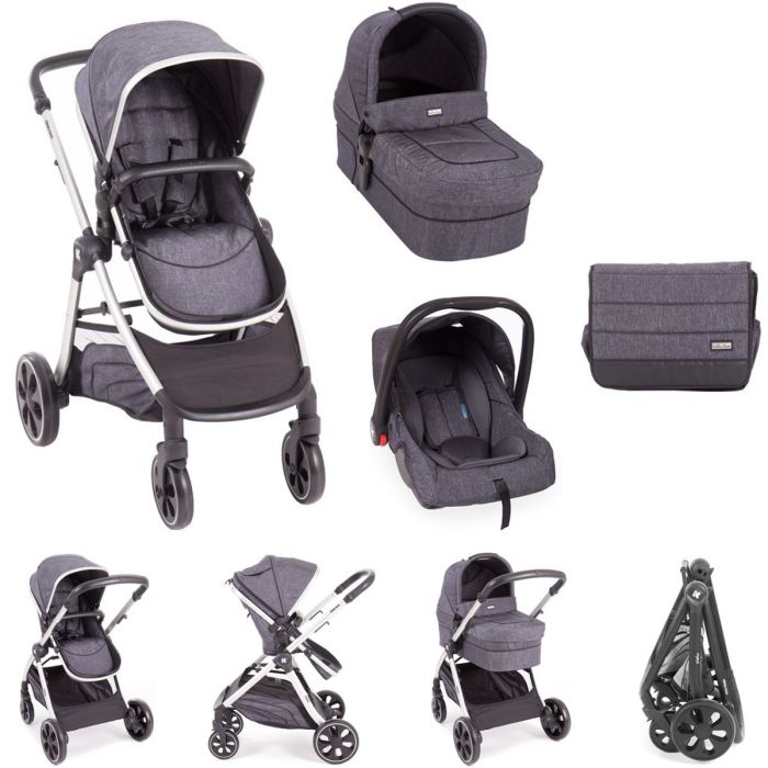 Kikka Boo Kolica MAUI grey set 3in1 sa tvrdom korpom i autosedištem