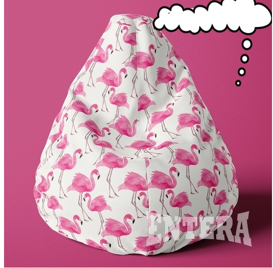 Roze flamingosi lazy bag od šoteksa