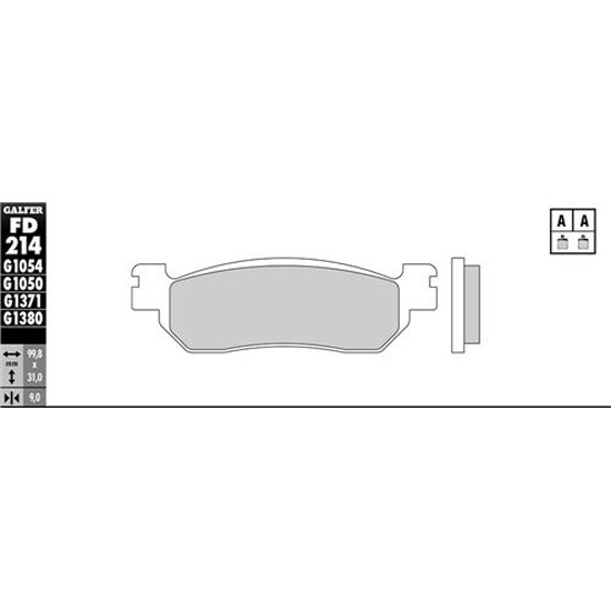 FD214 SINTER.REAR PLOCICE