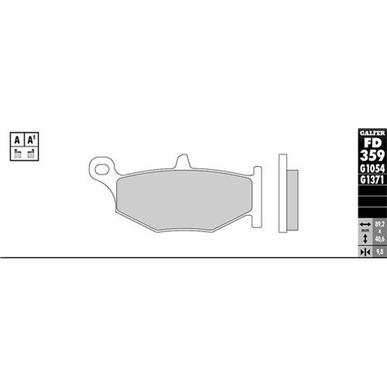 FD359 SINTER.REAR PLOCICE