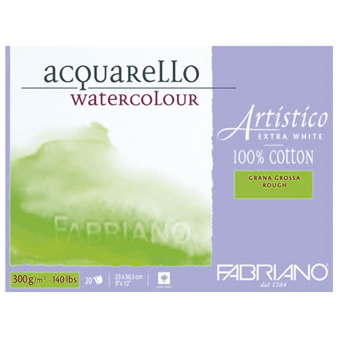 Blok Watercolour Artistico Extra Z.30,5x45,5cm 20L 300g (rough/grana grossa) Fabriano 19323045