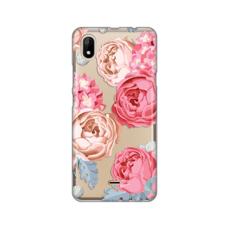 Maskica Silikonska Print Skin za Wiko Y61 Pink Flower