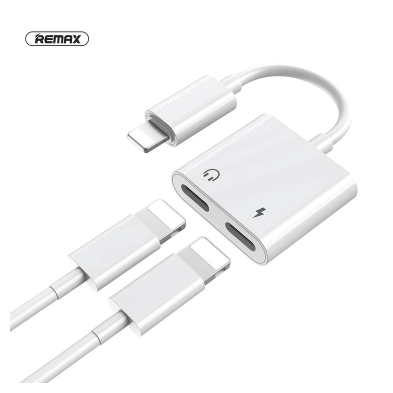 Adapter REMAX Concise za slusalice i punjenje iPhone lightning RL-LA07i beli