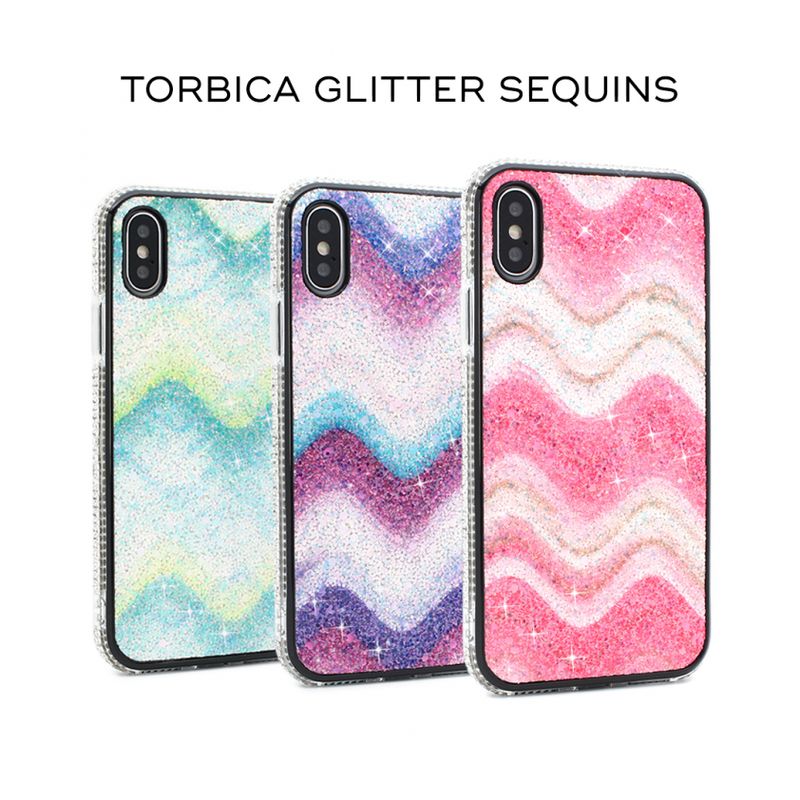 Maskica Glitter Sequins za Samsung N970F Galaxy Note 10 plava