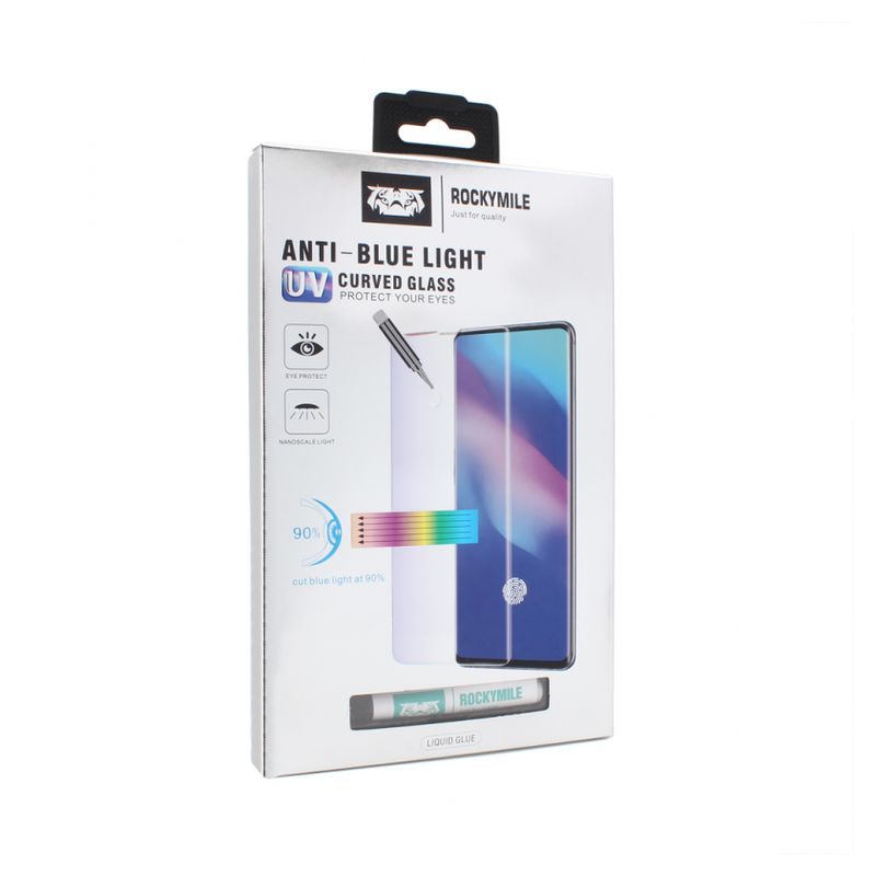 Zaštitno Staklo Rockymile UV Anti Blue Full Glue + Lampa za Samsung N950F Note 8