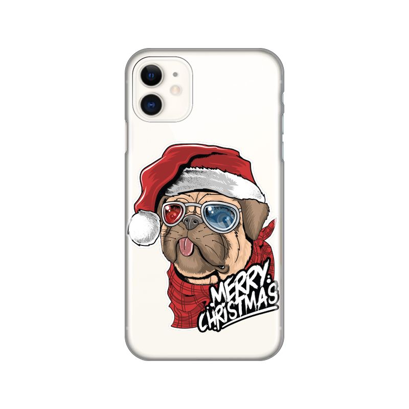 Maskica Silikonska Print Skin za iPhone 11 6.1 Christmas Pug