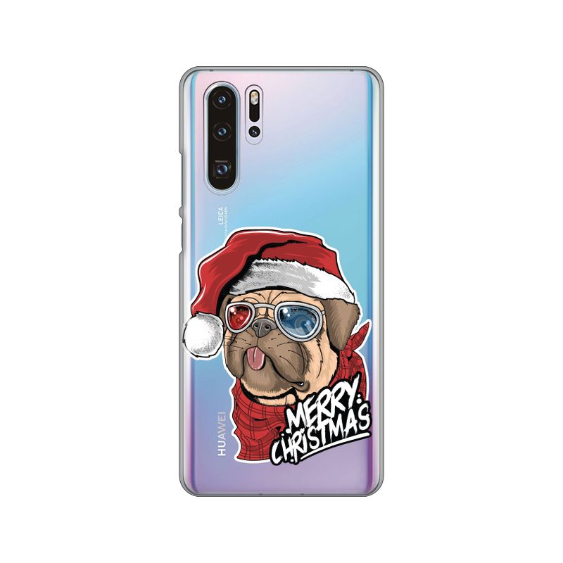 Maskica Silikonska Print Skin za Huawei P30 Pro Christmas Pug
