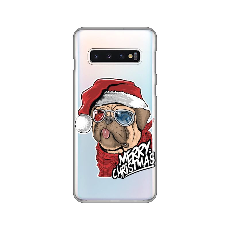 Maskica Silikonska Print Skin za Samsung G973 S10 Christmas Pug
