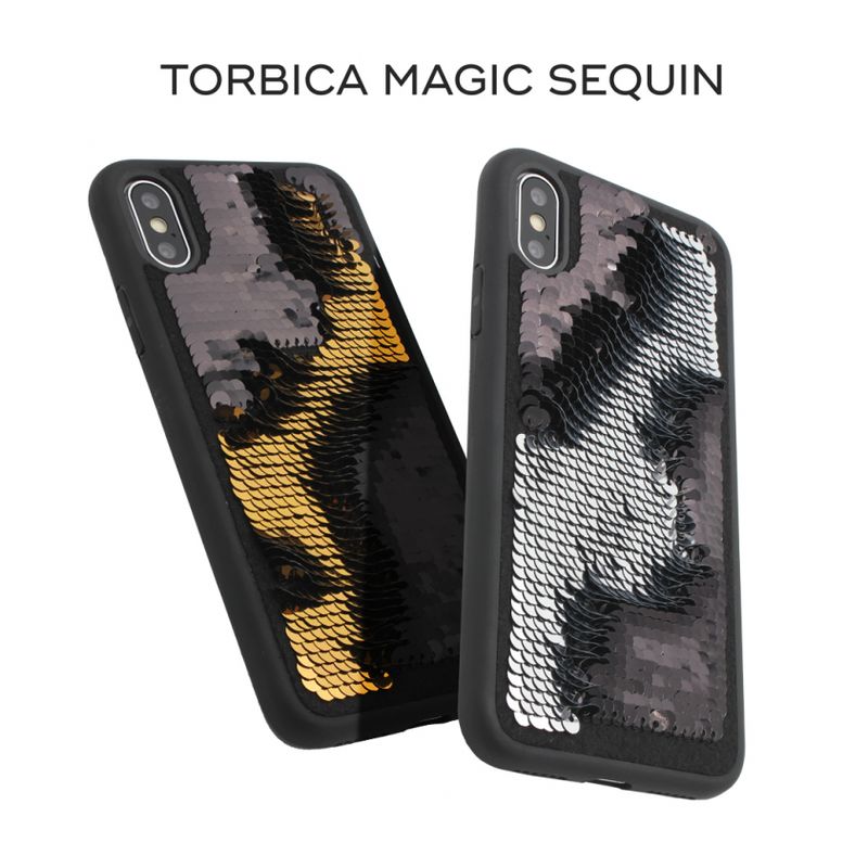 Maskica Magic Sequin za iPhone 7/8/SE 2020/2022 srebrna