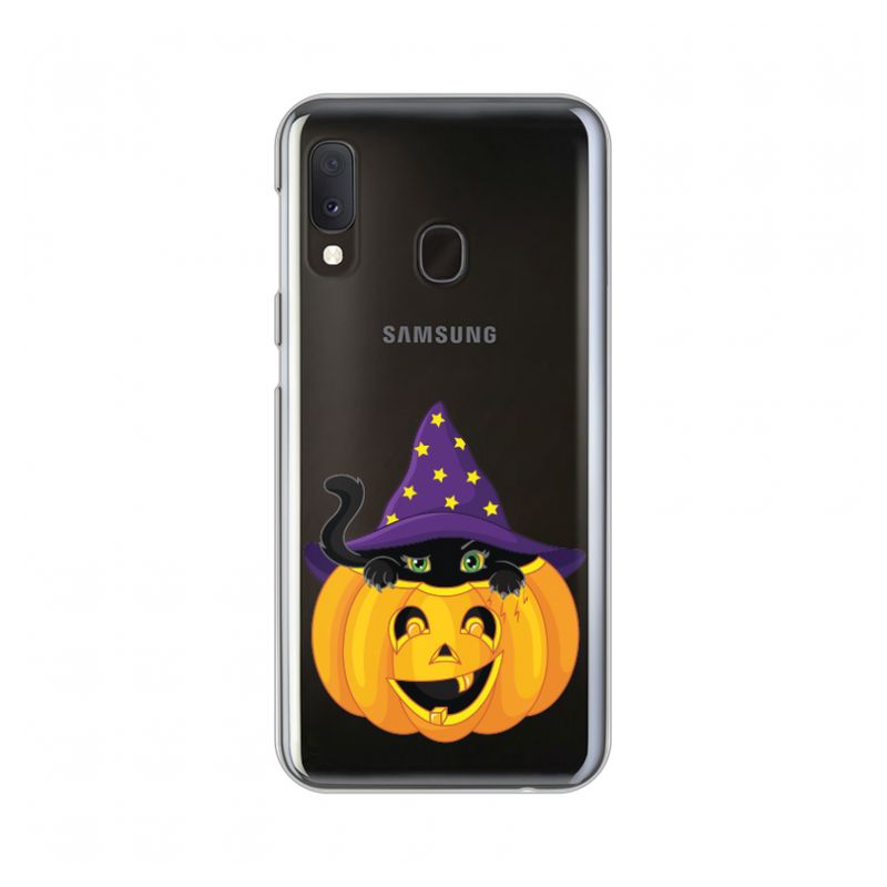 Maskica Silikonska Print Skin za Samsung A202F Galaxy A20e Kitten in Pumpkin