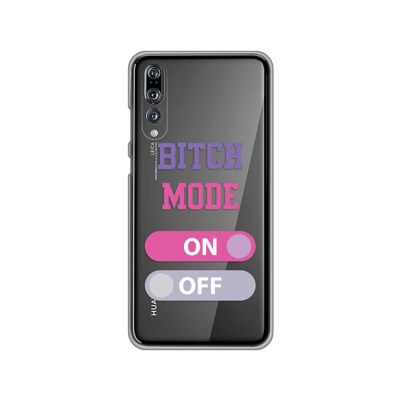 Maskica Silikonska Print Skin za Huawei P30 Bitch Mode On