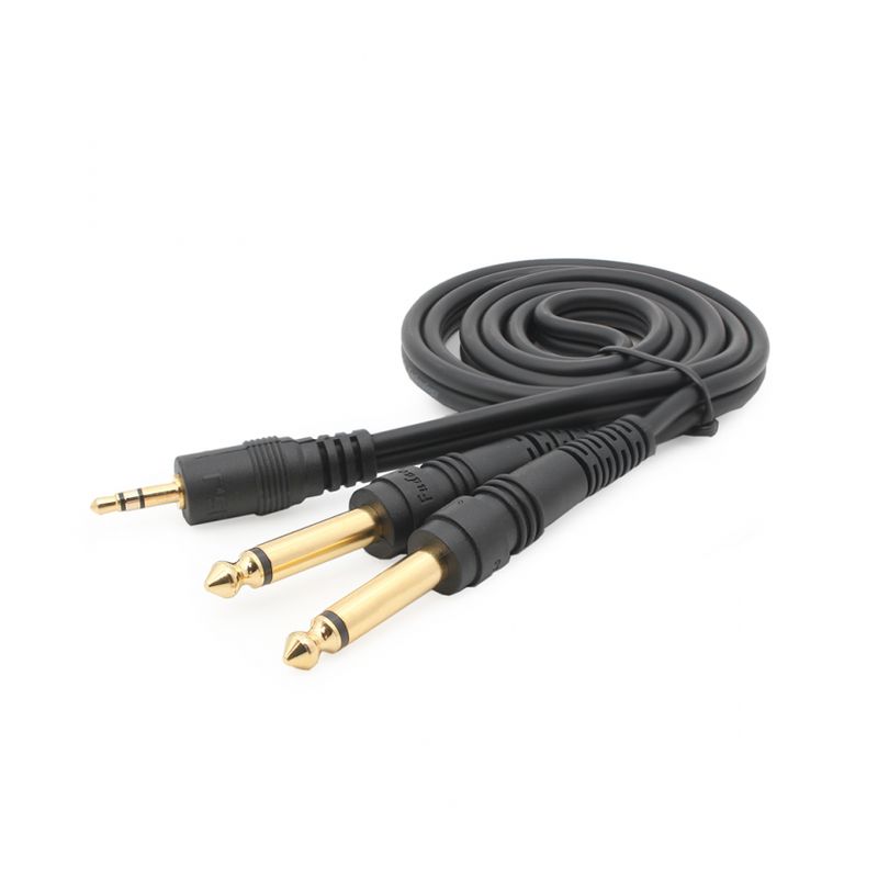 Audio kabl 3.5mm stereo M na 2×6.35mm mono M 1m