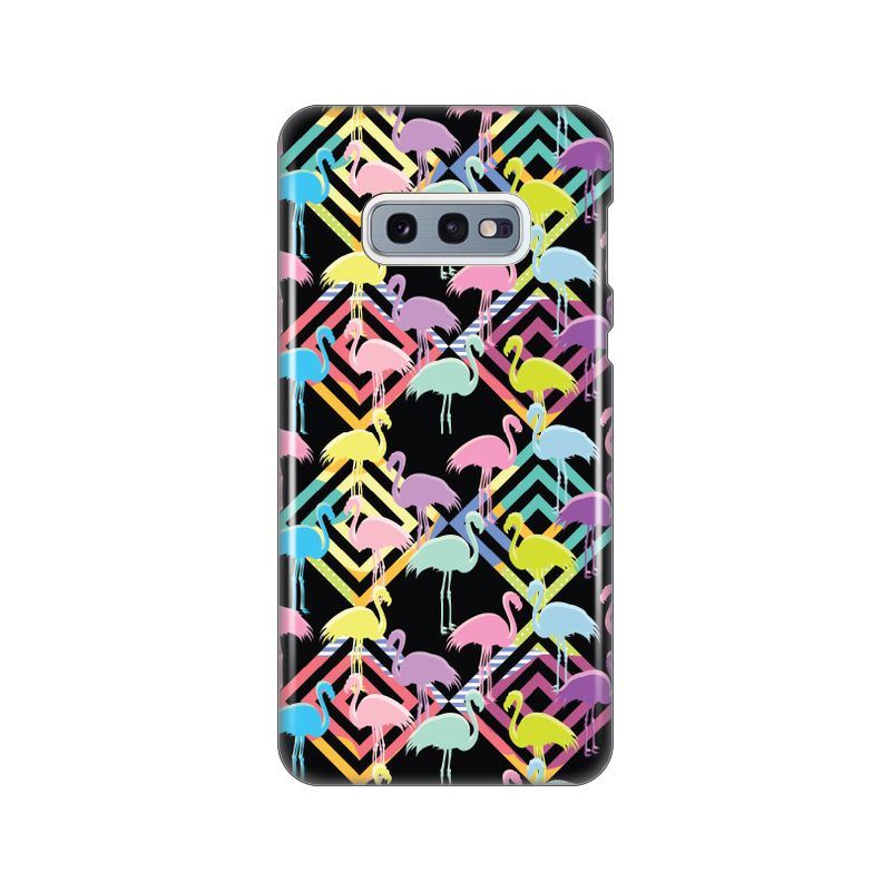 Maskica Silikonska Print za Samsung G970 S10e Black Flamingos