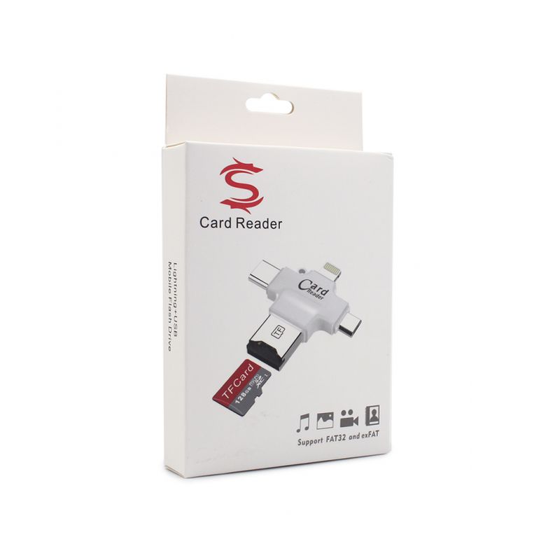 Citac kartica za iPhone + Type C + micro USB