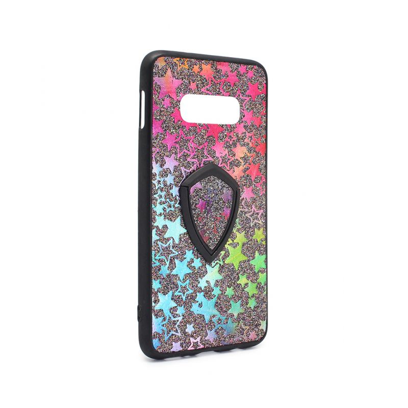 Maskica Colorful Star za Samsung G970 S10e + holder crna