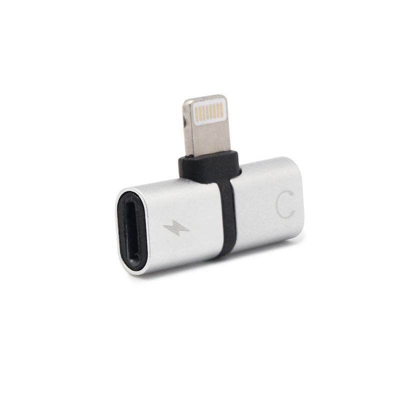 Adapter za slusalice i punjenje iPhone X srebrni